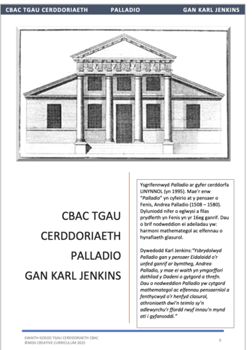 WJEC GCSE Music - Palladio gan Karl Jenkins - New for teaching septmber ...