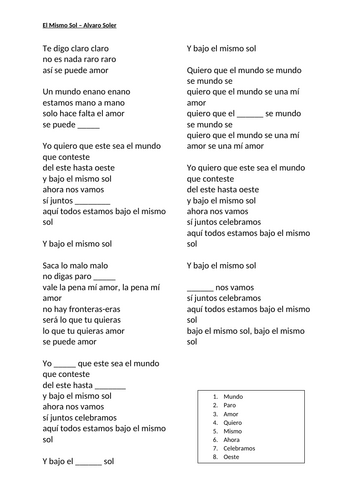 Song of the Week | Teaching Resources