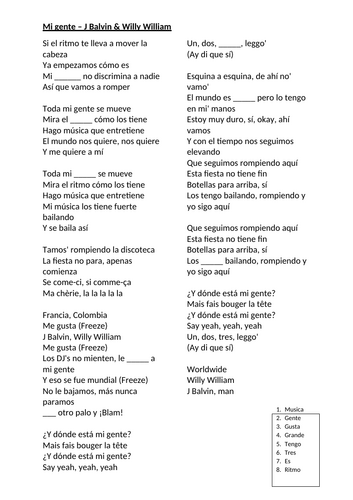 Song of the Week | Teaching Resources