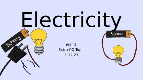 KS1 Y1 Y2 Electricity lesson Powerpoint and worksheet- electric circuit ...