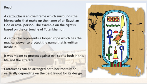 Cartouche lesson Ancient Egypt | Teaching Resources
