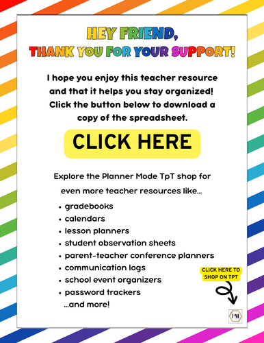 Digital Attendance Tracker, Auto Calculates Absent Totals, Edit in ...