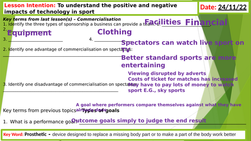 AQA GCSE PE Paper 2 - Socio-cultural influences full unit of lessons ...