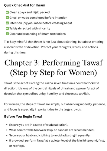 how to perform umrah for ladies step by step - umrah guide for reverts ...