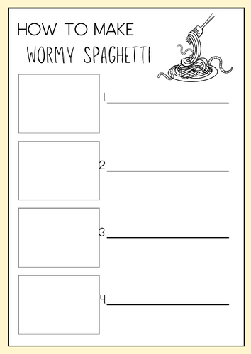 The Twits Wormy Spaghetti Recipe | Teaching Resources