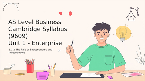 AS Level Business (9609) - 1.1.2 The role of entrepreneurs and ...