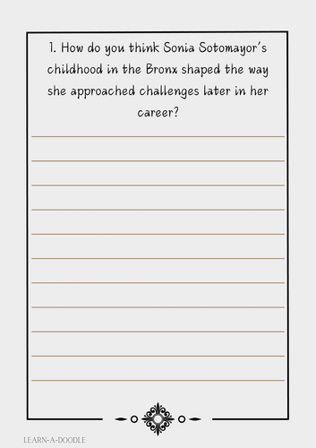 Exploring Justice: 10 Open-Ended Questions About Judge Sonia Sotomayor ...