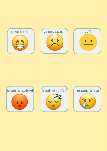 Comment ça va?- Feelings in French- pot des émotions | Teaching Resources