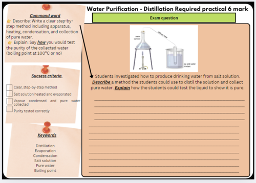 GCSE Chemistry Paper 2 Required Practical: Water Purification ...