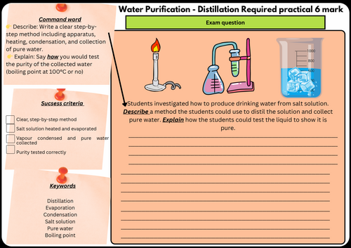GCSE Chemistry Paper 2 Water Purification Required Practicals Bundle ...