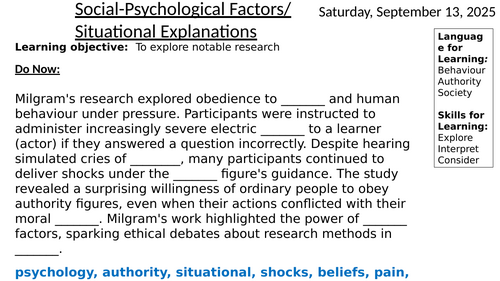 AQA A Level Psychology - Social Influence (NEW SPECIFICATION ...