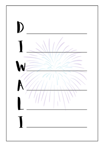 Diwali acrostic poem | Teaching Resources