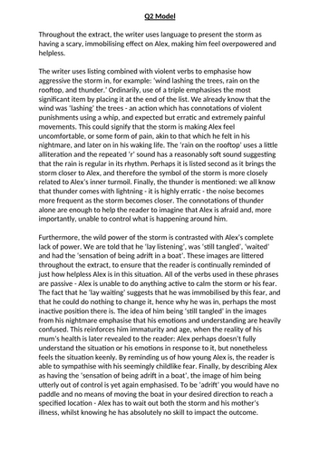 Language Paper 1, Section A, Alex Cold New AQA Specs 2026 | Teaching ...