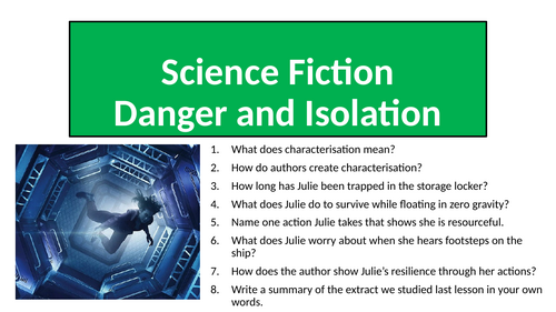 Science Fiction - Danger and Isolation (Evaluation) | Teaching Resources