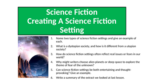 Science Fiction KS3 SOW | Teaching Resources