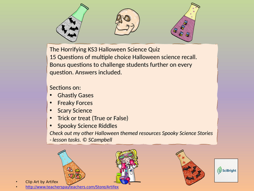 Horrifying Halloween Science Quiz KS3 | Teaching Resources