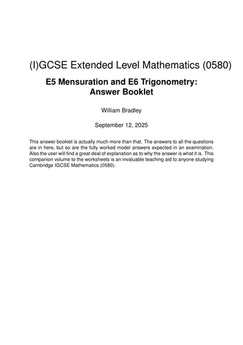 IGCSE Maths (0580) - E5 Mensuration and E6 Trigonometry combined ...
