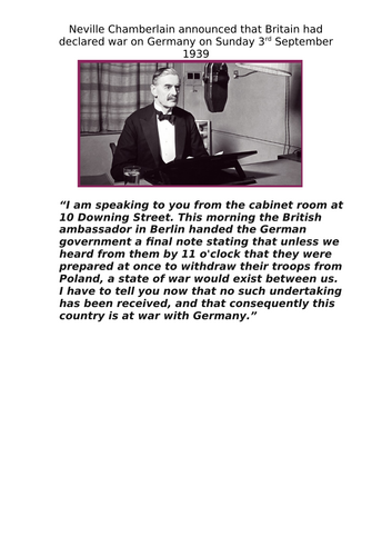 Outbreak of WWII | Teaching Resources
