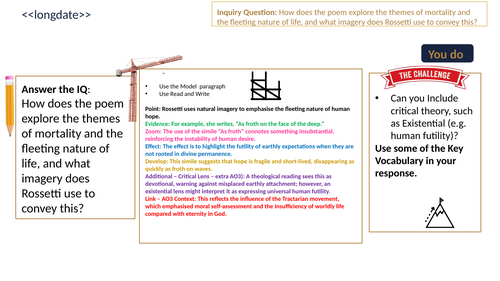 Rossetti Selected Poems: A Level Edexcel - all 21 poems | Teaching ...