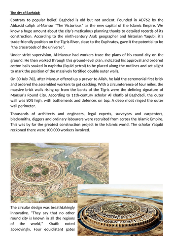 Islamic Empire KS3 History Lesson 4/6 - Baghdad, the Capital of the ...