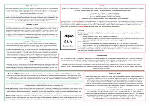 AQA GCSE Religion and Life - Complete Unit | Teaching Resources