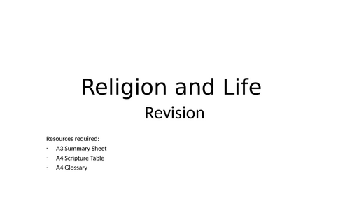 AQA GCSE Religion and Life - Complete Unit | Teaching Resources