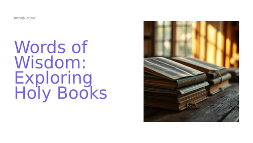 What is a Holy Book? Key Stage Two Assembly/RE Lesson - Powerpoint ...