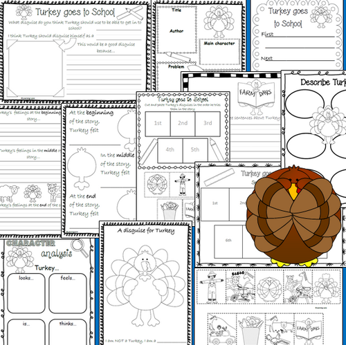Turkey Goes to School book companion and sequencing | Teaching Resources