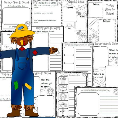 Turkey Goes to School book companion and sequencing | Teaching Resources