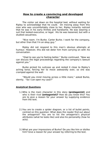How to create a convincing character in your narrative writing ...