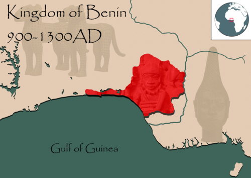Kingdom of Benin Map 900-1300AD | Teaching Resources