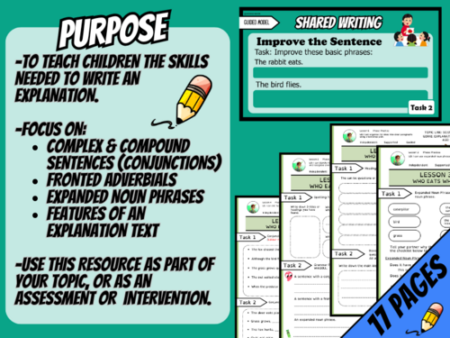 Food Chains: Who Eats What? | Explanation Writing Pack | Year 3/4 ...