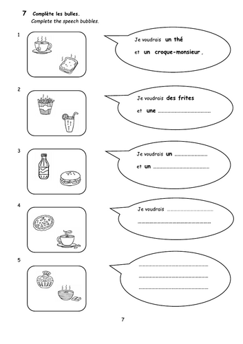 FRENCH TOPICS: AU CAFE -AT THE CAFE-ACTIVITY BOOKLET | Teaching Resources