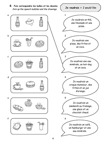 FRENCH TOPICS: AU CAFE -AT THE CAFE-ACTIVITY BOOKLET | Teaching Resources