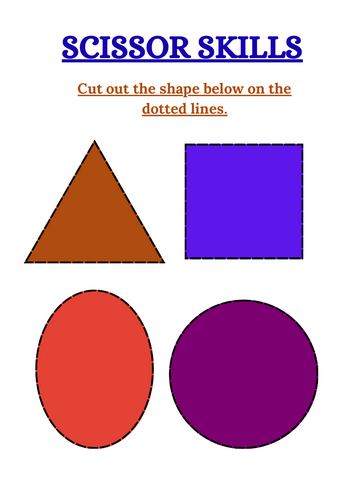 Shape Cutting Activity Pack | Scissor Skills for Preschool & EYFS ...