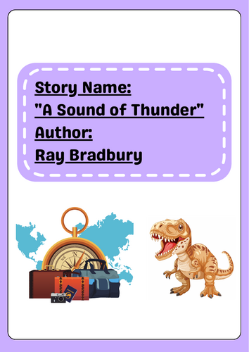 "A Sound of Thunder" Reading Comprehension Worksheets | Ray Bradbury ...