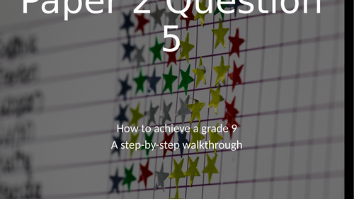 Paper 2 Question 5 - 11 lessons | Teaching Resources