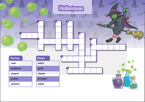 Halloween Crossword Puzzle | Fun Spooky Vocabulary Activity for ...