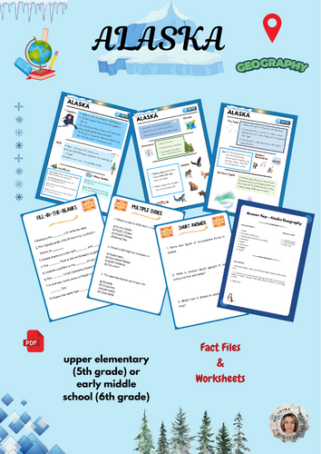 Alaska Geography & Science: Fact Files, Worksheets & Activities (Grades ...