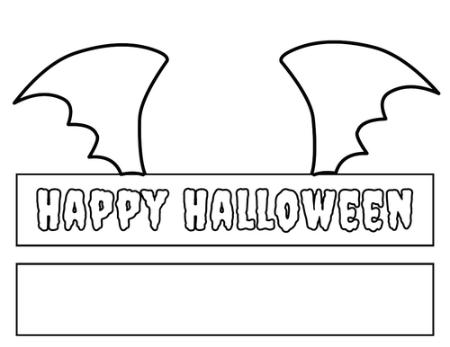 Halloween Hat Crown Craft Headband Coloring Sheet | Teaching Resources