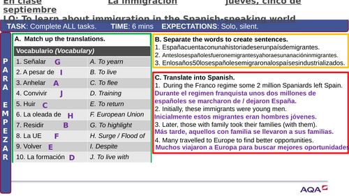 Second year A level AQA 1.2A_La inmigración_La inmigración en el mundo ...