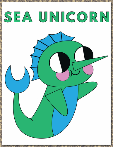 Sea Unicorn Craft Activity | Ocean Animals & Fantasy Creatures | Cut ...