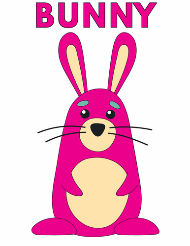 Pink Bunny Craft Activity – Build a Cute Rabbet Printable Color, Cut ...