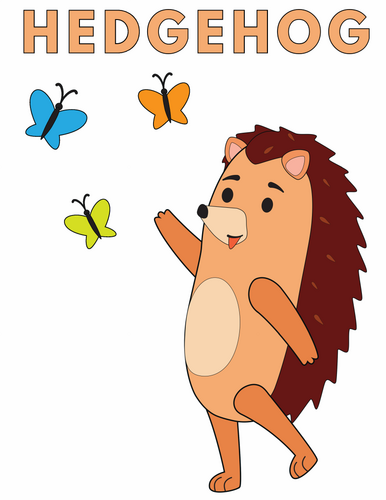 Hedgehog Craft Activity Printable | Color, Cut and Paste Forest Animal ...