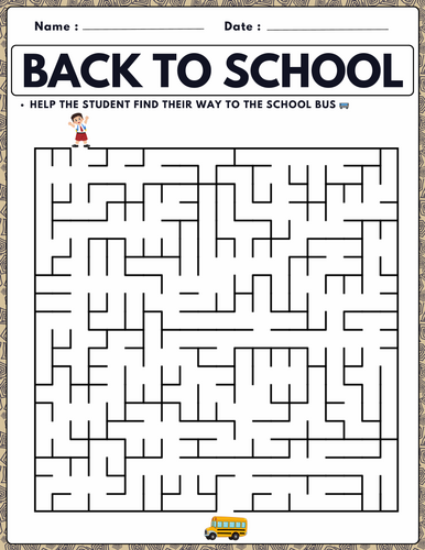 Back to School Mazes – 15 Printable Puzzles | Back to School Brain ...