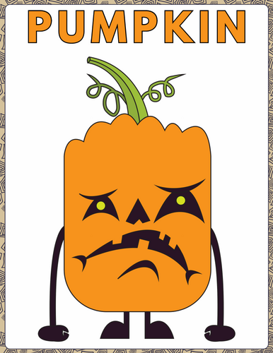 Sad Pumpkin Craft –Halloween, Fall, Color, Cut & Paste Jack-o’-Lantern ...