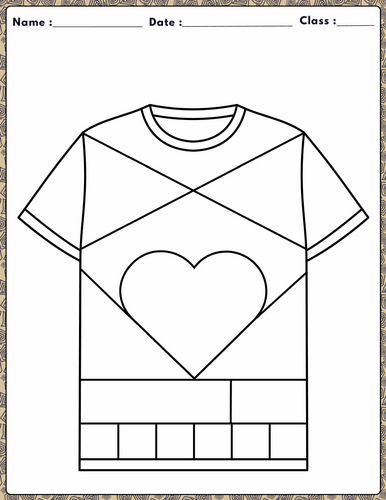 Creative All About Me T-Shirt Worksheet – Back to School Project ...