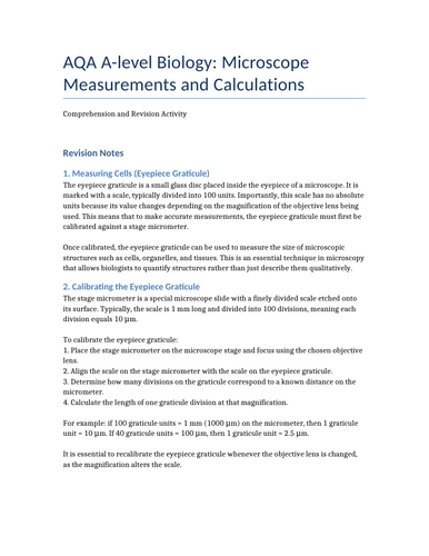 A level Biology: Cell Structure Activity Pack | Teaching Resources