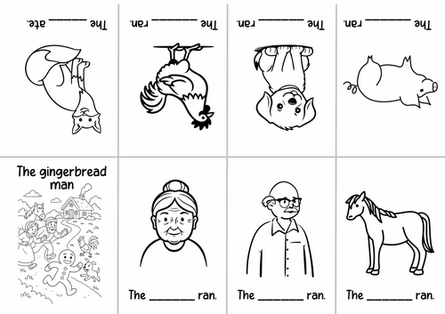 The gingerbread man labelling and flip book | Teaching Resources