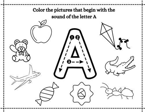 A–Z Color & Learn Beginning Sounds | Teaching Resources